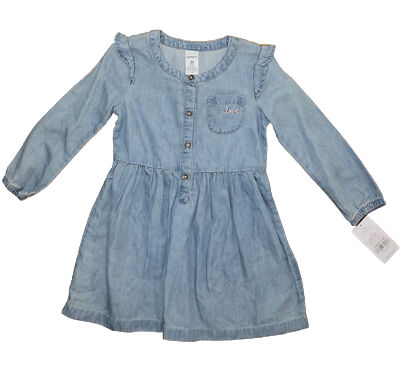 New Carters size 2T long sleeve soft denim dress New With Tag Retails ...
