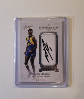 2019 AFL SELECT SUPREMACY FRANCHISE FUTURE SIGNATURE WEST COAST LIAM ...