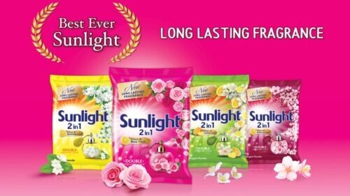 Sunlight Lemon & Rose Detergent Powder Washing Laundry, Clothes cleaner ...