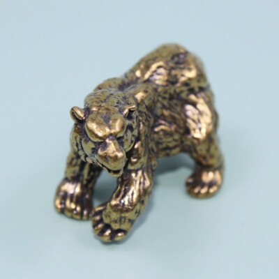 Solid Brass Bear Figurine Statue Animal Figurines Toys House Desktop ...