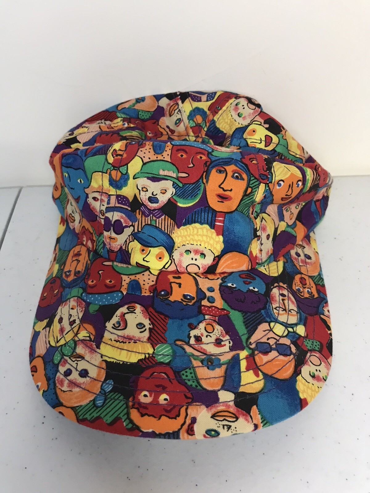 Vintage The Ritz Carlton Colorful Faces Art Hat Made … - Gem