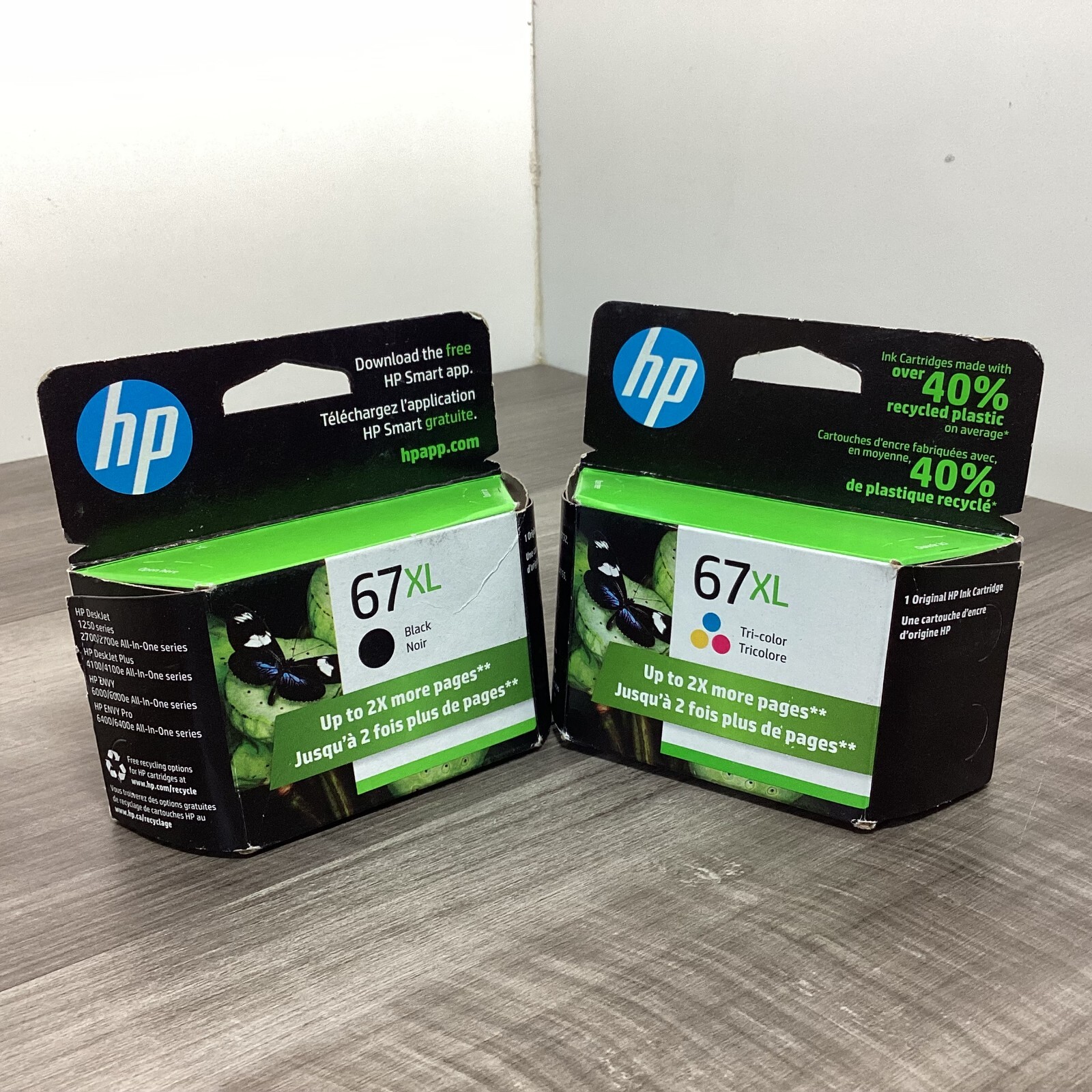 (Lot of 2) Genuine HP 67XL Black & HP 67XL Tri-Color Ink Set - Exp 2023 ...