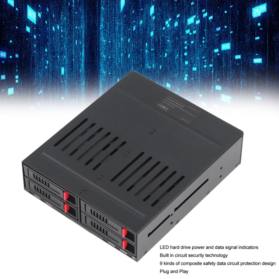 4 Bay 2.5 Inch HDD SSD Hot Swap Cage For External 5.25 Inch Bay ...