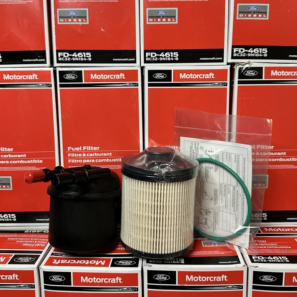 4X Genuine Motorcraft FD4615 Diesel Fuel Filter for Ford F-250 Super F ...
