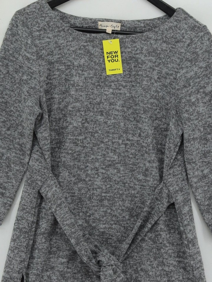 Phase Eight Women's Jumper UK 10 Grey Polyester with Viscose, Elastane ...
