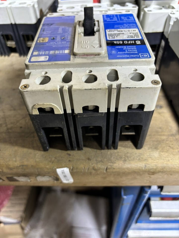 Cutler Hammer Westinghouse HFD3060 65K 3 Pole 60A Circuit Breaker USED ...