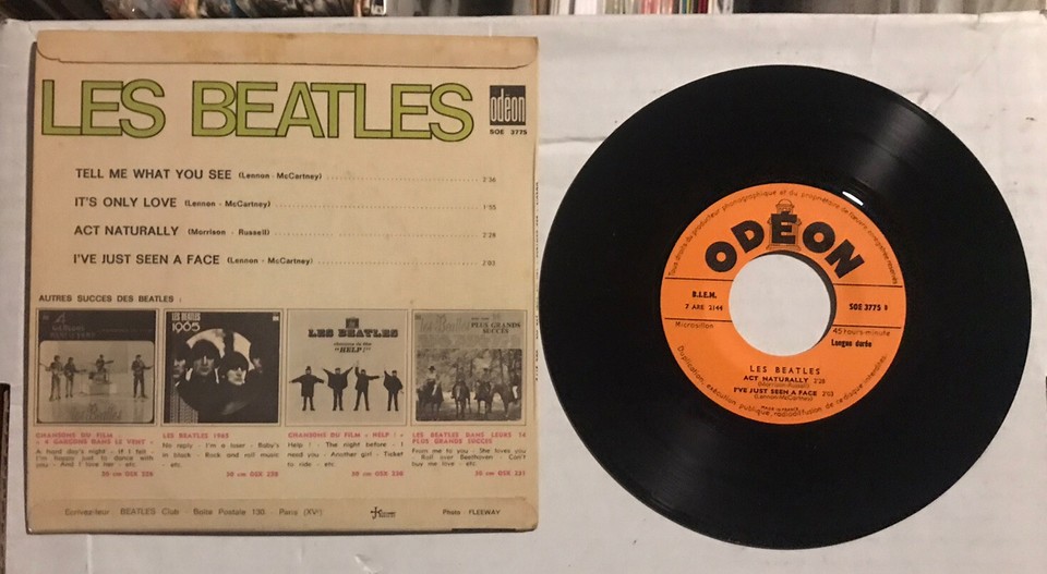 les Beatles Odeon SOE 3775 4tk EP French Import Cover Nice Ex To NM | eBay