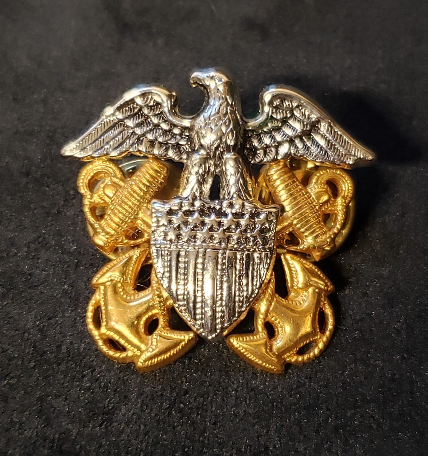 Vintage US Navy Officers Hat Pin Military Collectible - Gem