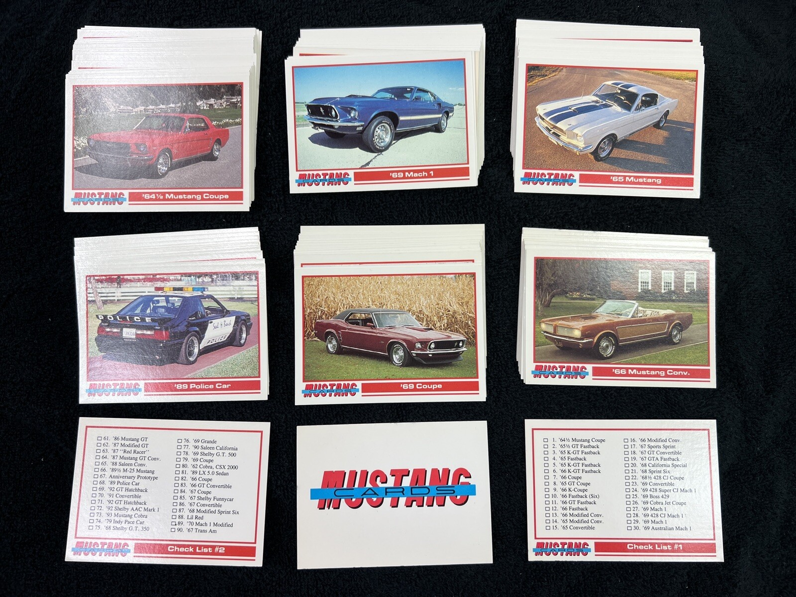 Mustang Trading Cards 110 Card Complete Set Performance Years 1992 GT ...
