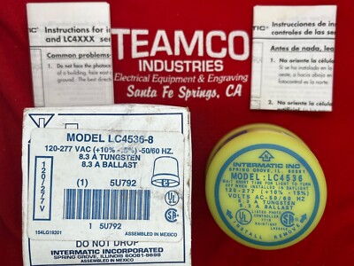 NEW Intermatic Photo Control LC4536-8 Twist Lock 120/277 VAC 8.3A | eBay
