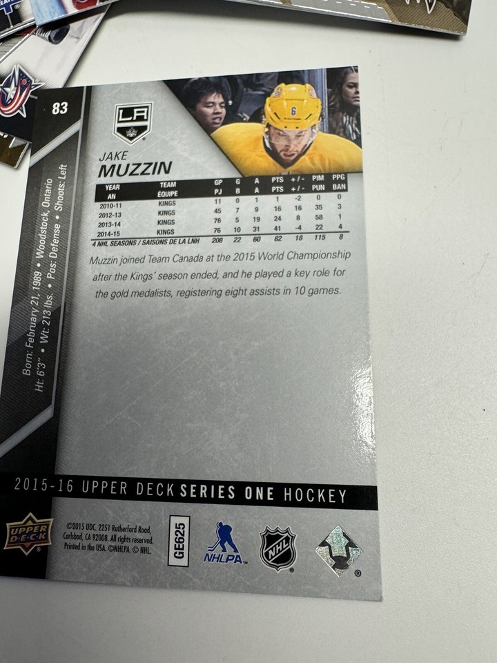 2015-16 Upper Deck Hockey Series 1 one Hobby Box : 173 Cards | eBay