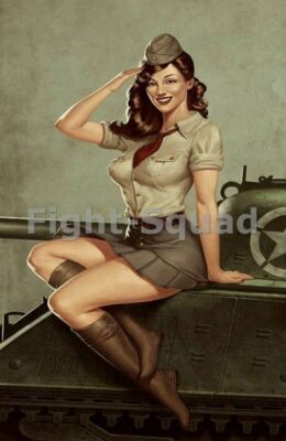 WW2 Picture Photo Pin up Girl in a Sherman Tank 2117 | eBay