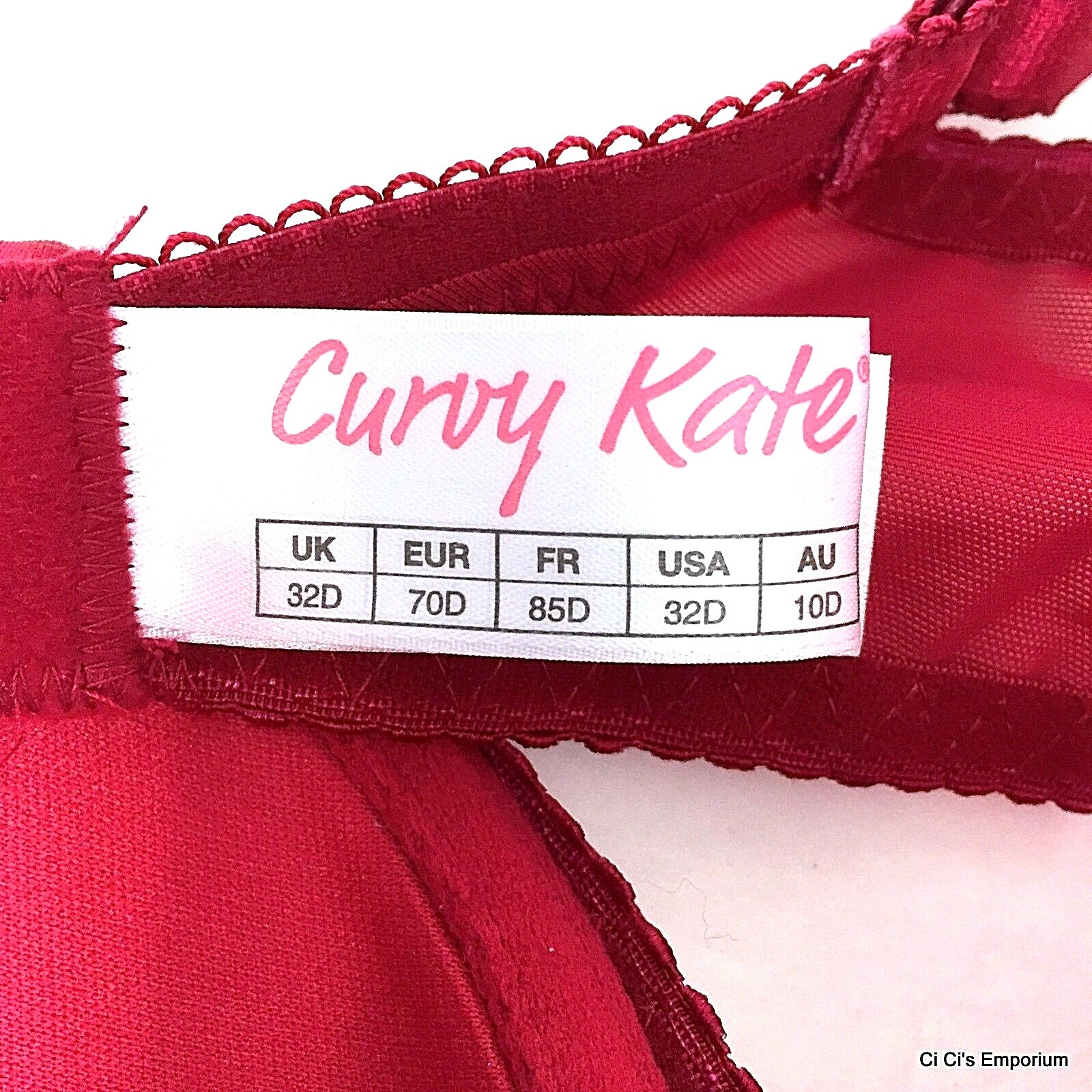 Curvy Kate Size 32D Smoothie Balconette Plunge T Shirt Bra CK2401 Red ...