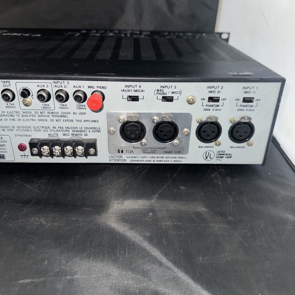 TOA 500 SERIES, A-512A AUDIO AMPLIFIER/MIXER | eBay