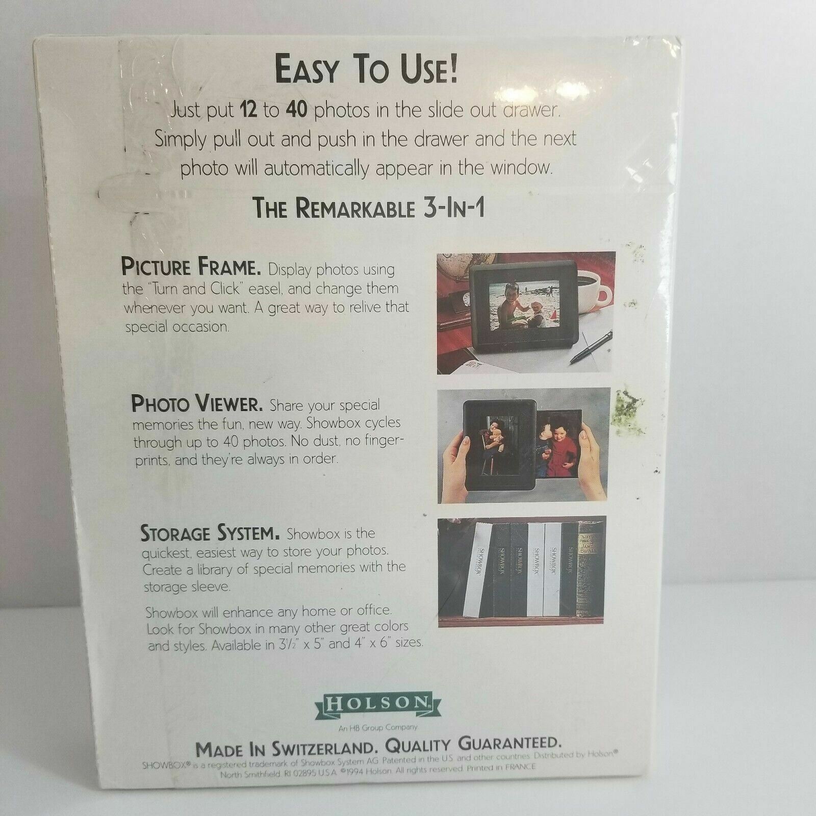 ShowBox Photo Viewer 3-in-1 Picture Frame & Storage System 3.5" x 5 ...