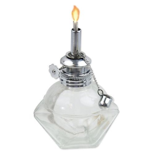 ALCOHOL LAMP BURNER GLASS OCTAGONAL 3/16" (4.3mm) WICK ADJUSTABLE FLAME ...