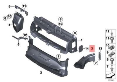 Genuine Air Duct Brake N/S BMW F22 F23 MOS 218d 218i 220d 220dX ...