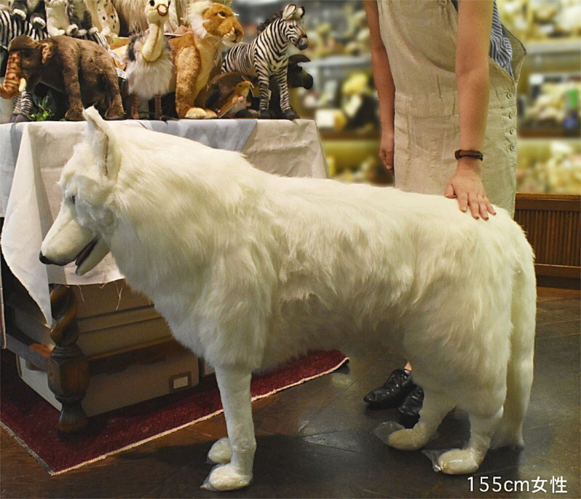 Hansa Arctic Wolf Plush Toy Doll White 108 cm BH4444 Animal Japan | eBay