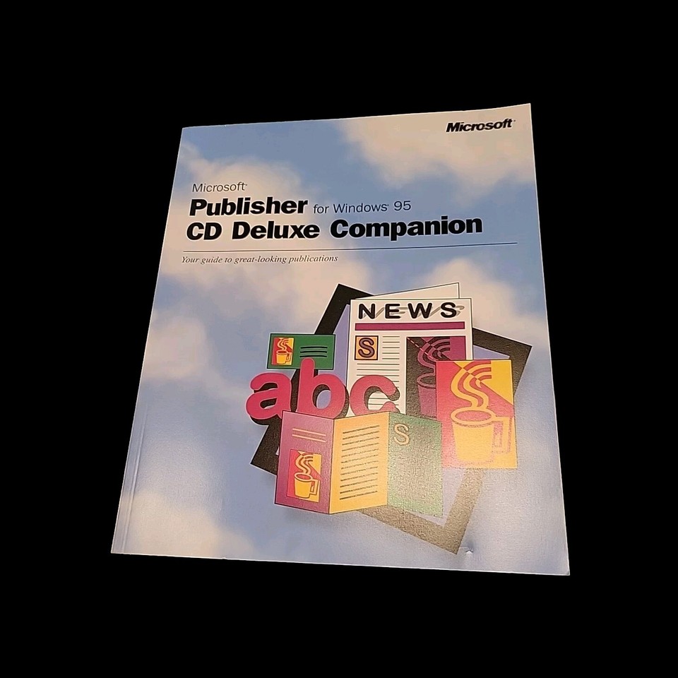 Microsoft Publisher CD DELUXE Designed For Windows 95 FACTORY SEALED CD ...