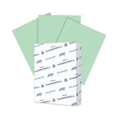 Hammermill Recycled Colored Paper 20lb 8-1/2 x 11 Green 500 Sheets/Ream ...