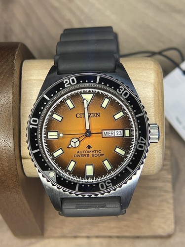 Citizen Promaster Diver Automatic Orange Dial Men's Watch NY0120-01Z | eBay