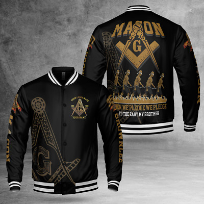 Custom Freemason Brotherhood When We Pledge We Pledge 3D Baseball ...