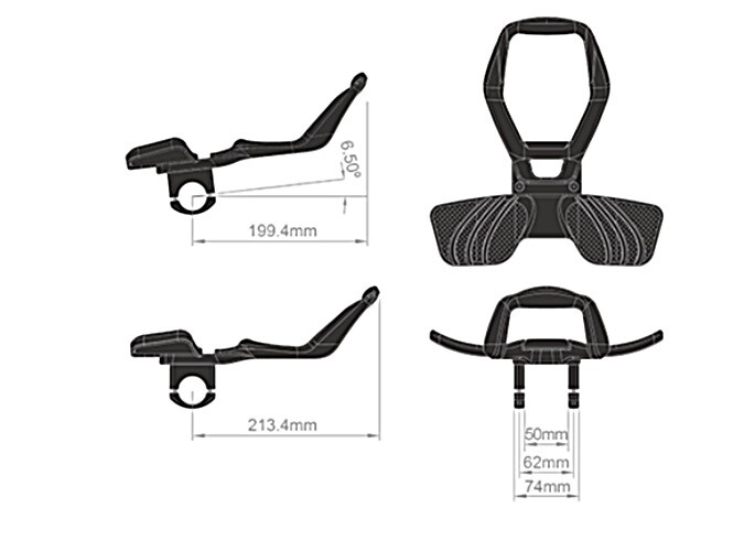 Controltech Aero Cockpit Plus Carbon Sirocco Mini Handlebars tt Time ...