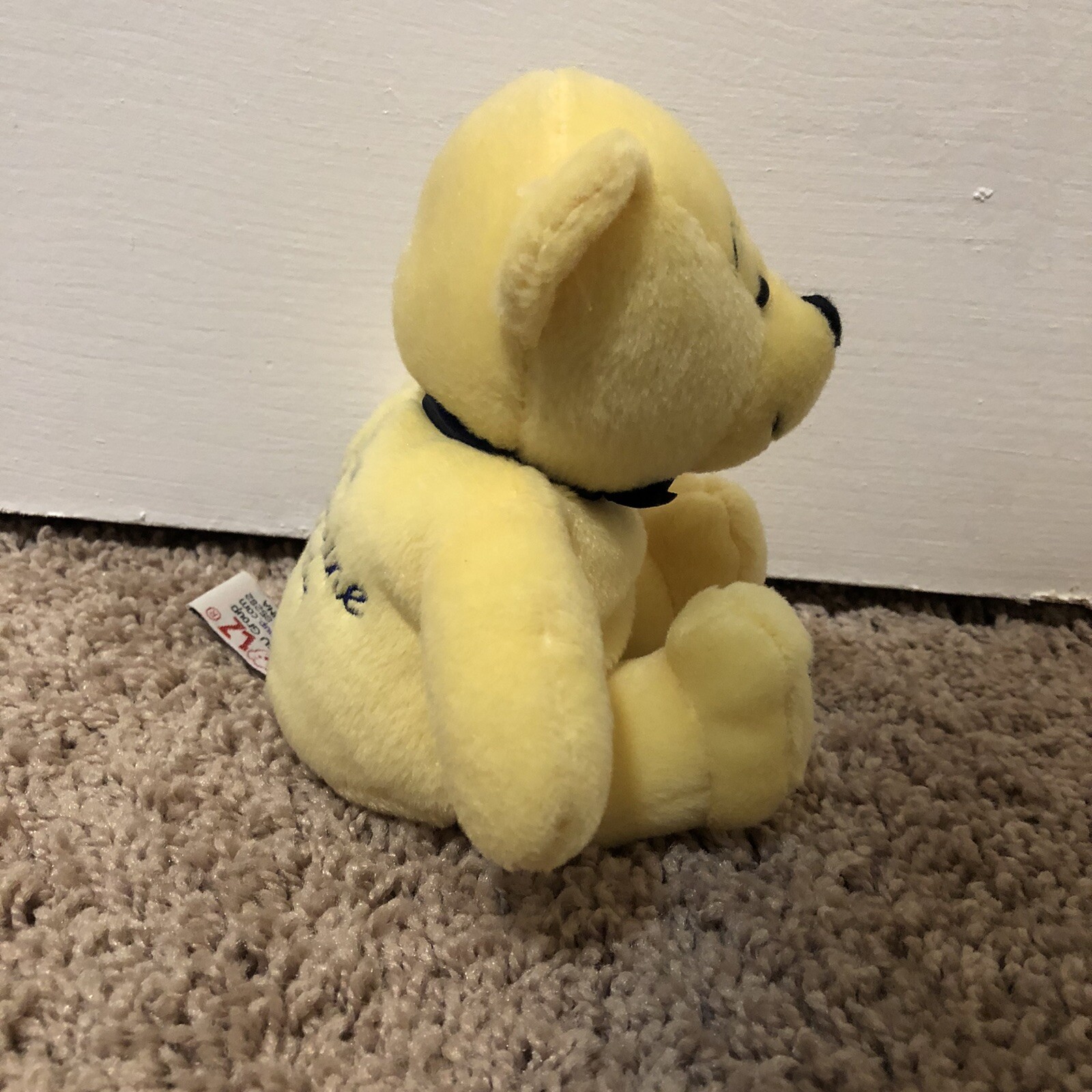 Vintage 2002 Michigan Wolverine State Teddy Bear Plush yellow Stuffed ...