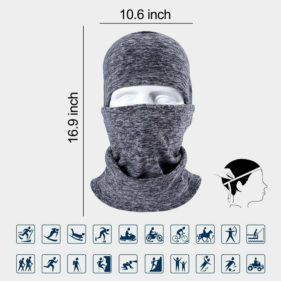 Winter Windproof Balaclava Ski Mask Fleece Thermal Full Face Mask for ...