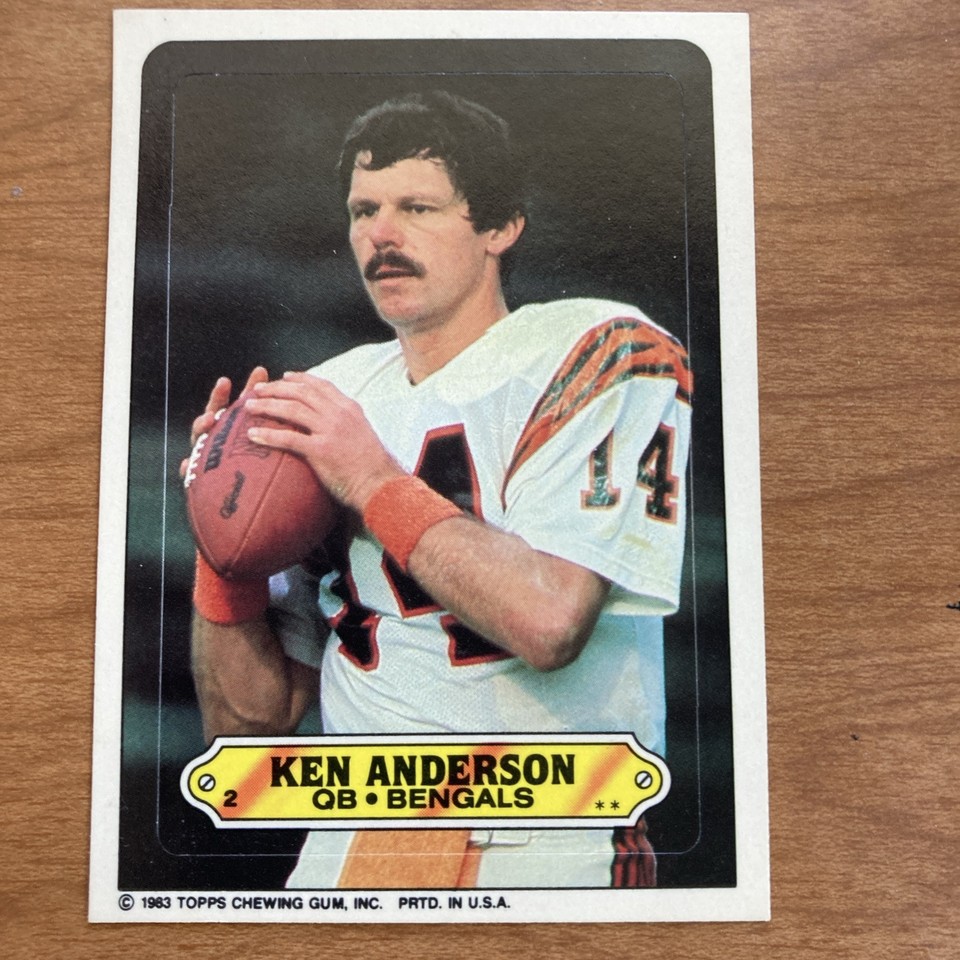 1983 Topps Sticker #2 Ken Anderson Bengals | eBay