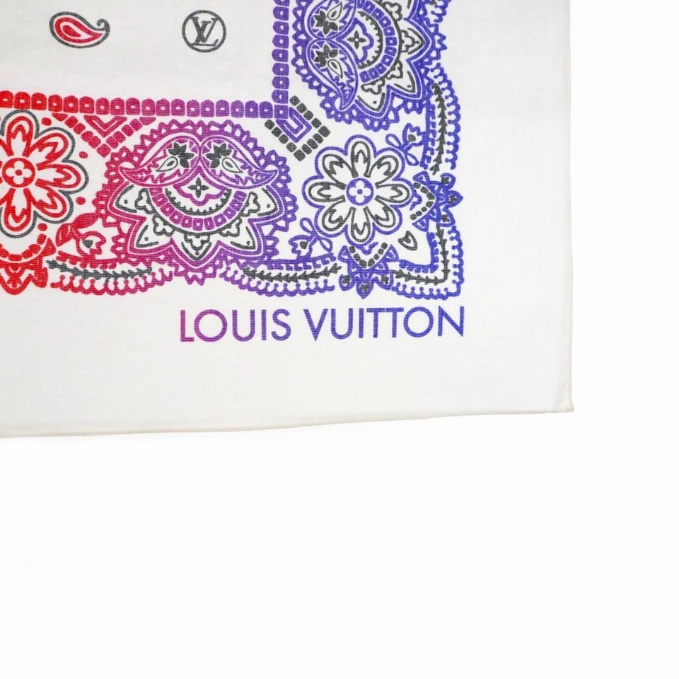 Louis Vuitton LOUIS VUITTON Fragment Design Scarf Bandana White M73745 ...