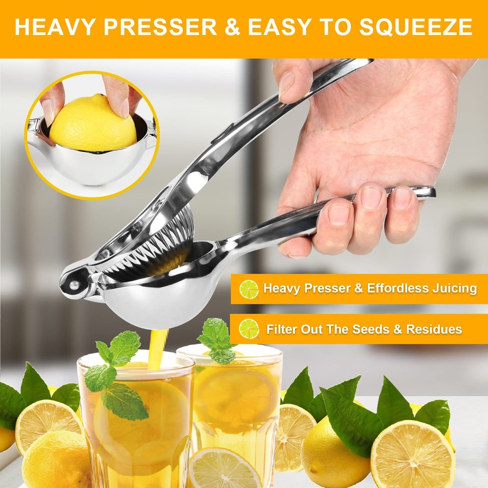 Premium Lemon Squeezer, Large Heavy Duty Handhelp Juicer for Lemon ...