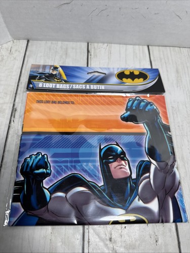 Batman Party Loot Bags - Superhero Birthday Party Plastic Favor 8 Count ...