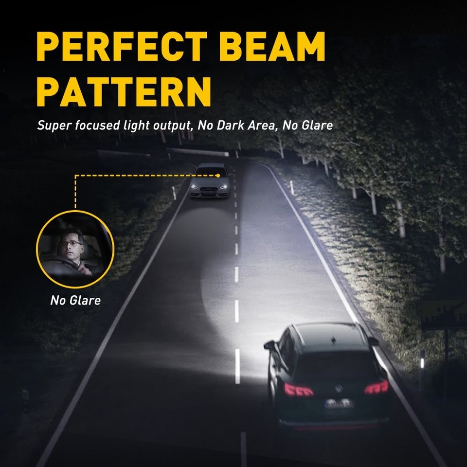 2X AUXITO LED Headlight Bulb D1S D1R High Low Beam HID Xenon Conversion ...