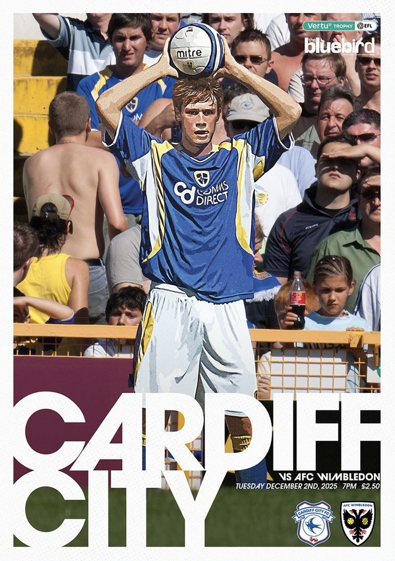 Cardiff City Vs AFC Wimbledon Official Programme Vertu Trophy Last 16 ...