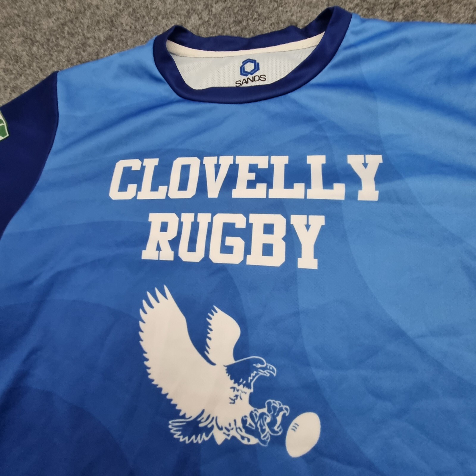 Clovelly Eagles Shirt Kids 10 Years blue Jersey Rugby union training ...