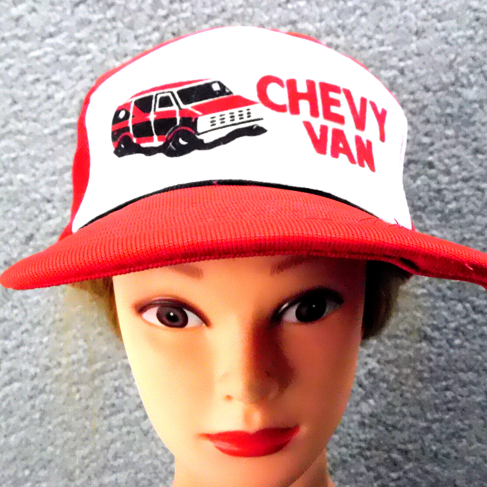 Vintage CHEVY VAN Adult Cap Hat Mesh Back Graphic Fro… - Gem