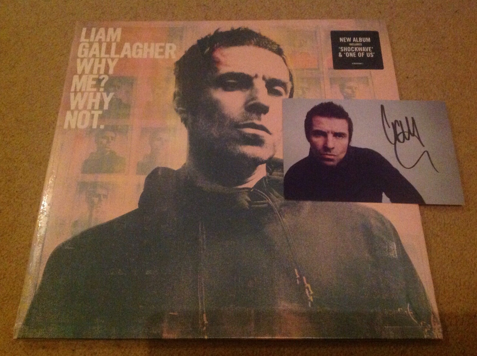 Liam Gallagher Why Me Why Not Vinyl Rare Hand Signed Postcard ...