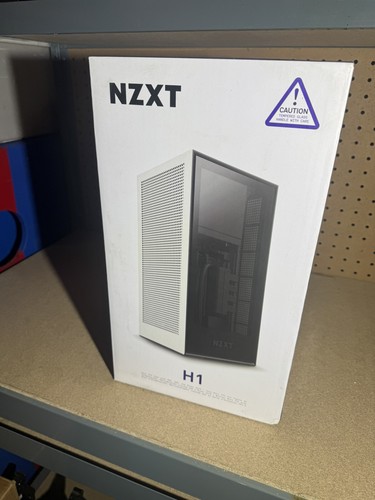 NZXT H1 SFF Mini ITX Mini Tower Case - White W/ PSU Gold Power Supply ...