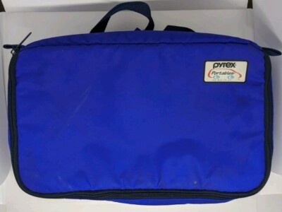 Pyrex Portables Insulated Hot/Cold Pack Bag Tote Case Blue With Cold ...