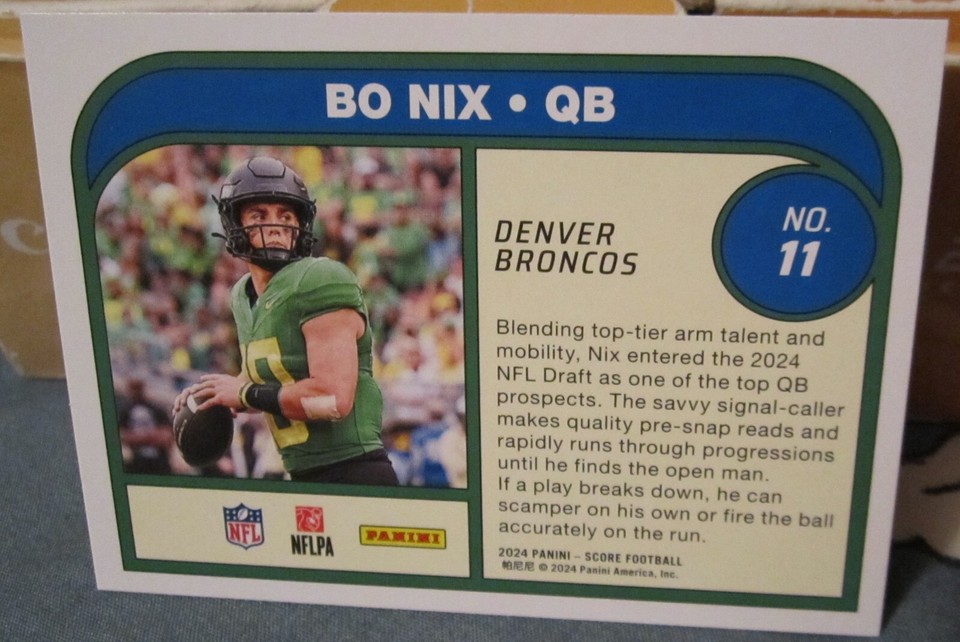 2024 SCORE # 11 BO NIX ( PROTENTIAL ROOKIE CARD ) | eBay