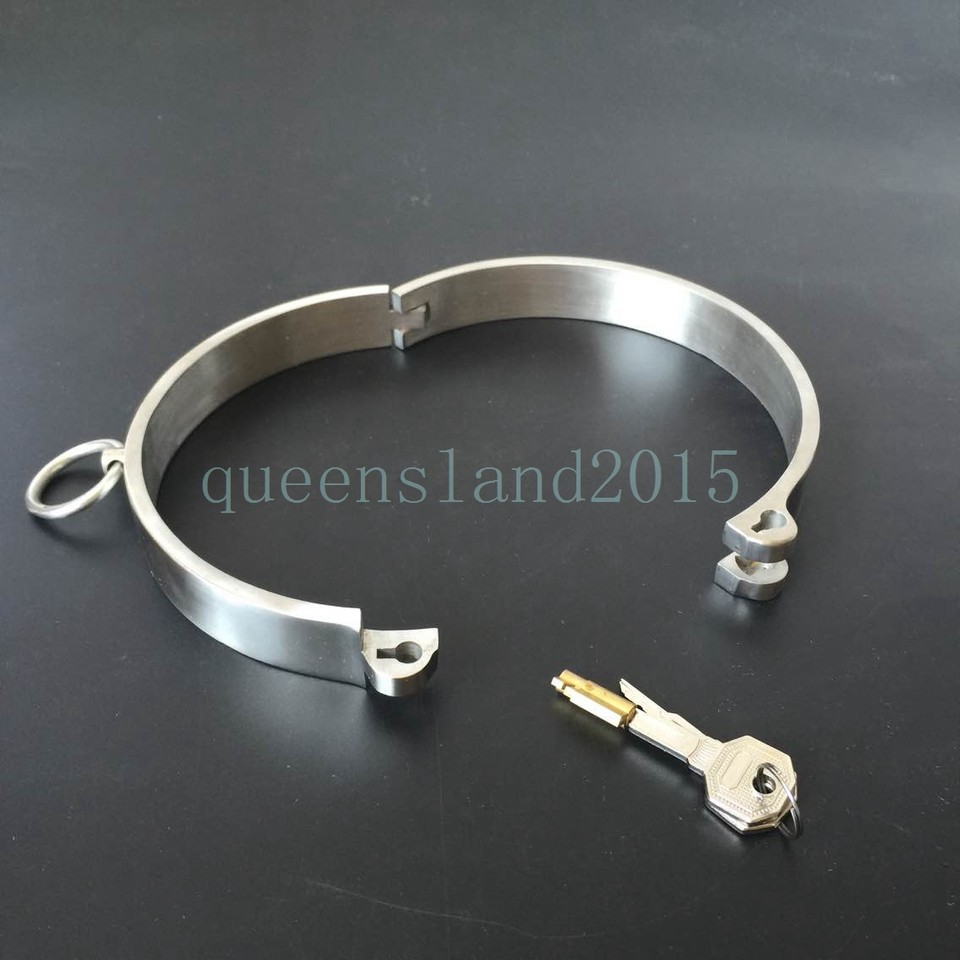Stainless Steel Collar Wrist Ankle cuff leg irons Restraints Shackle ...