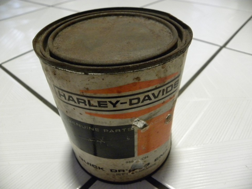 HARLEY XLCH XLR XR750 JET FIRE ORANGE quart can enamel paint # 98603-CH ...