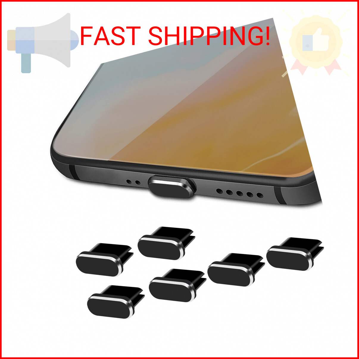 TIESOME USB C Metal Anti Dust Plugs, 6 Pcs Type C Dust Covers Aluminum ...