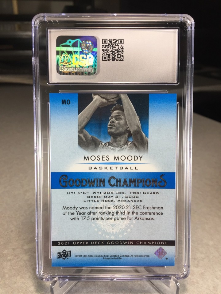 2021 Goodwin Champions Platinum Rainbow Extended Series Moses Moody #MO ...