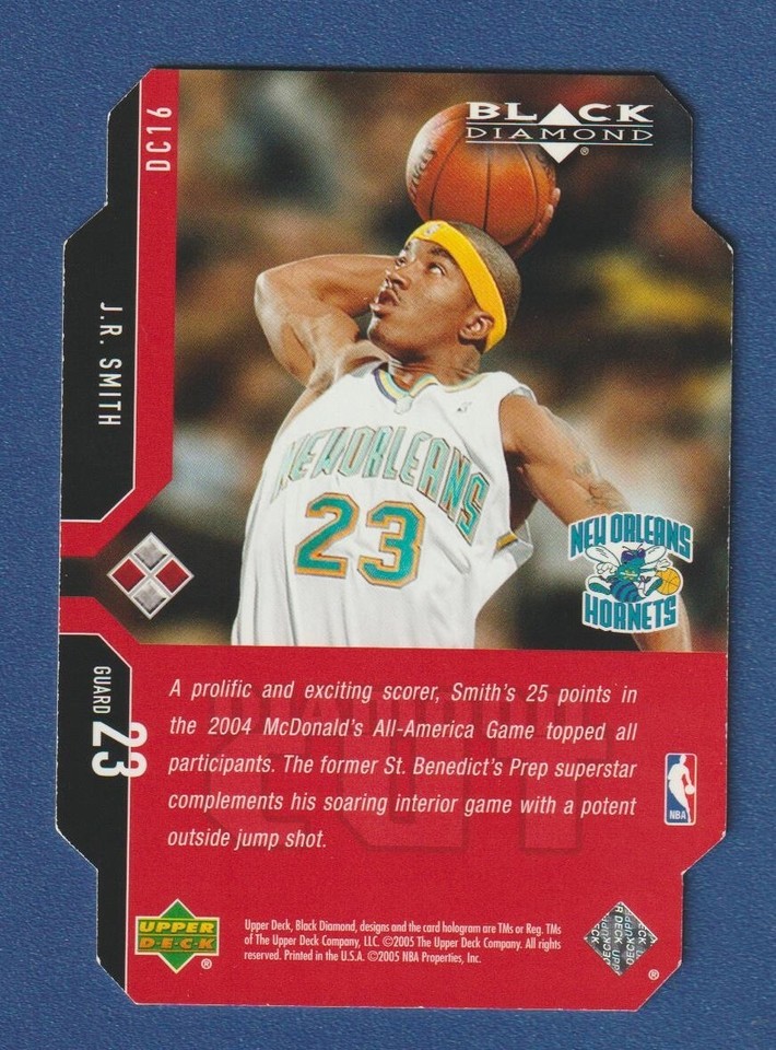 J.R. SMITH 2004-05 Black Diamond Die Cuts Double Diamond DC16 Hornets ...