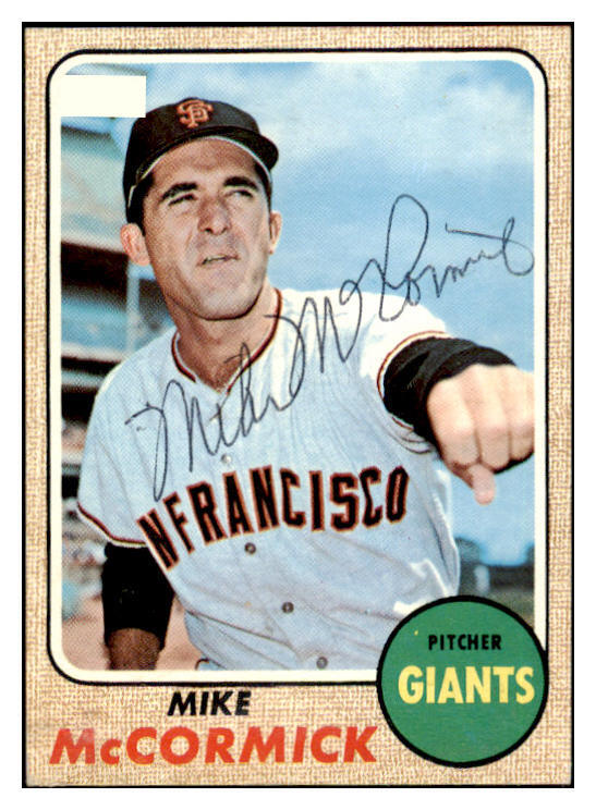 1968 TOPPS #400 MIKE MCCORMICK GIANTS SIGNED AUTOGRAPHED 509496 ...