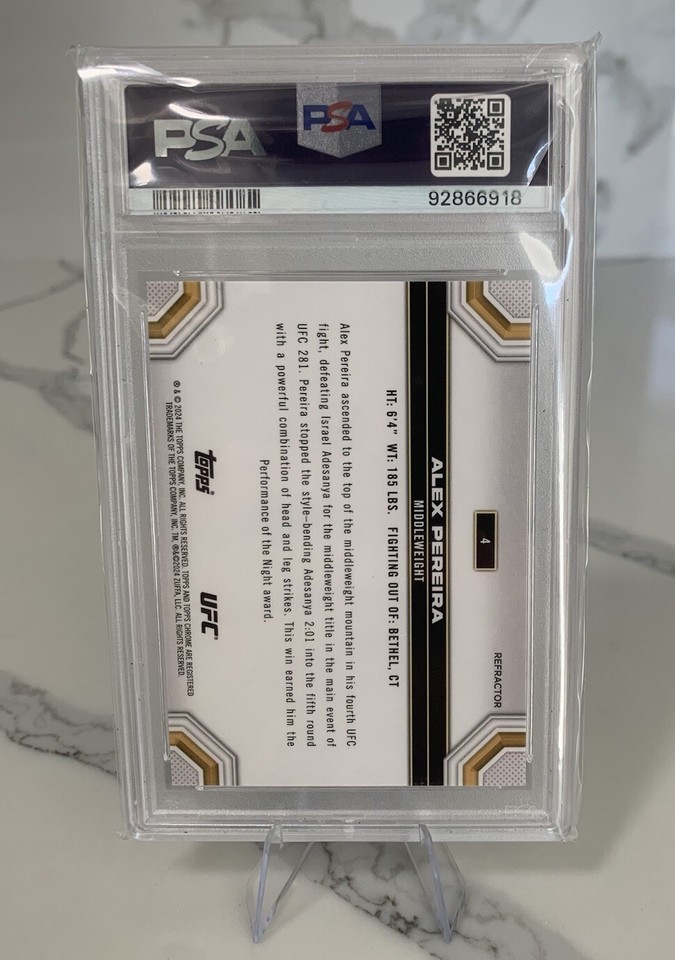 ALEX PEREIRA (POATAN) 2024 Topps Chrome UFC Silver holo | eBay