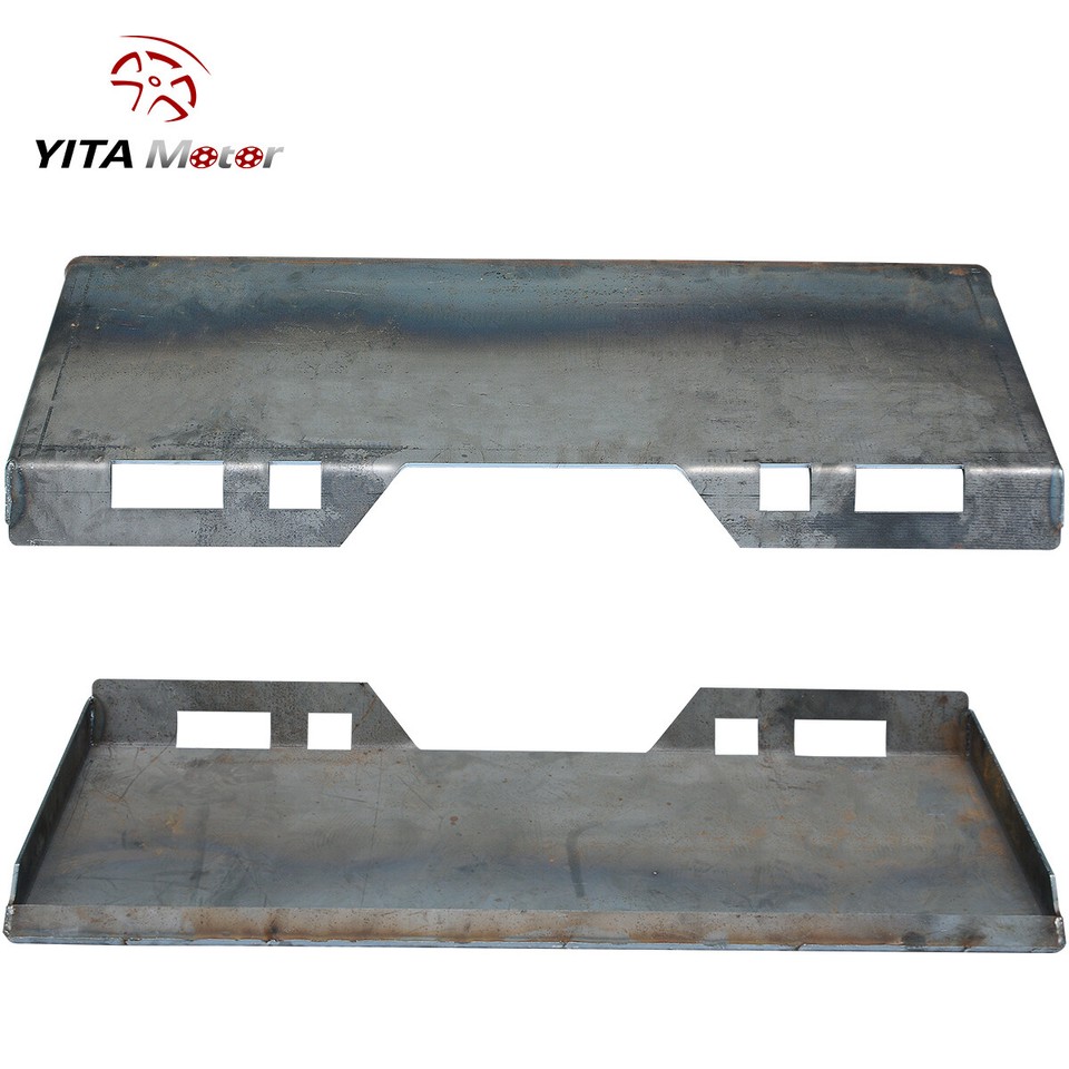 3/8" Quick Tach Mount Plate Skid Steer Heavy Steel Front Loader Bucket ...
