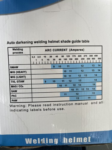 NEW ABB Welding Helmet Auto Darkening Solar Powered | eBay